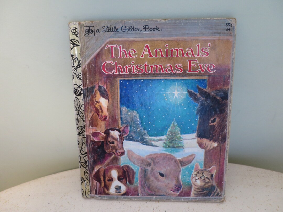 Animal's Christmas Eve Little Golden Book Vintage 1977 Stable Animals ...