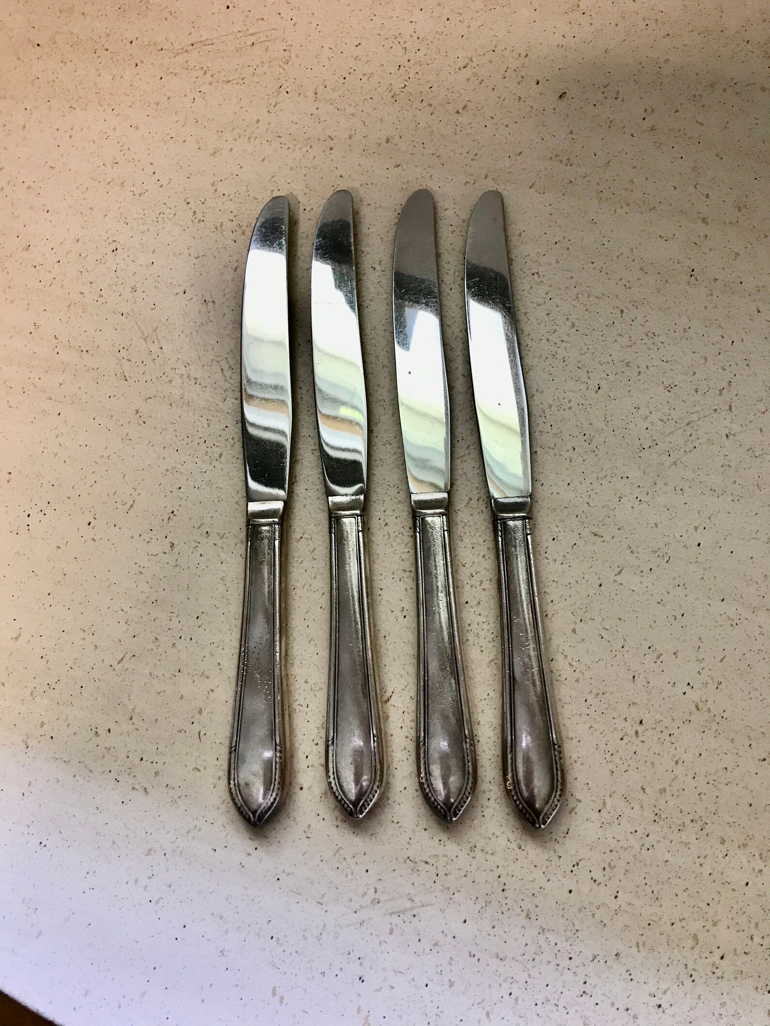 4 Georgic Table Knives Wm Rogers Co. IS Silver Plate Hollow | Etsy