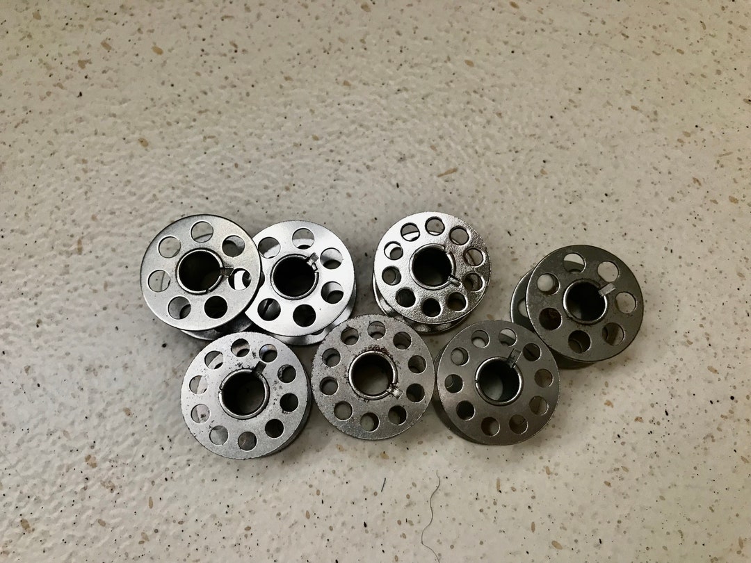 7 Kenmore Metal Bobbins Vintage 1970s Sewing Machine Parts Thread ...