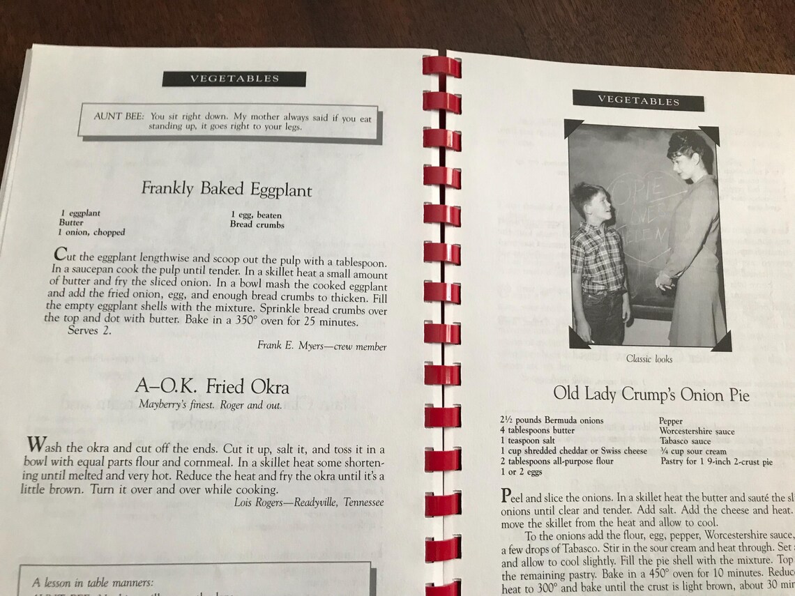Aunt Bee's Mayberry Cookbook Home Style Cooking Best Loved Cookbook ...