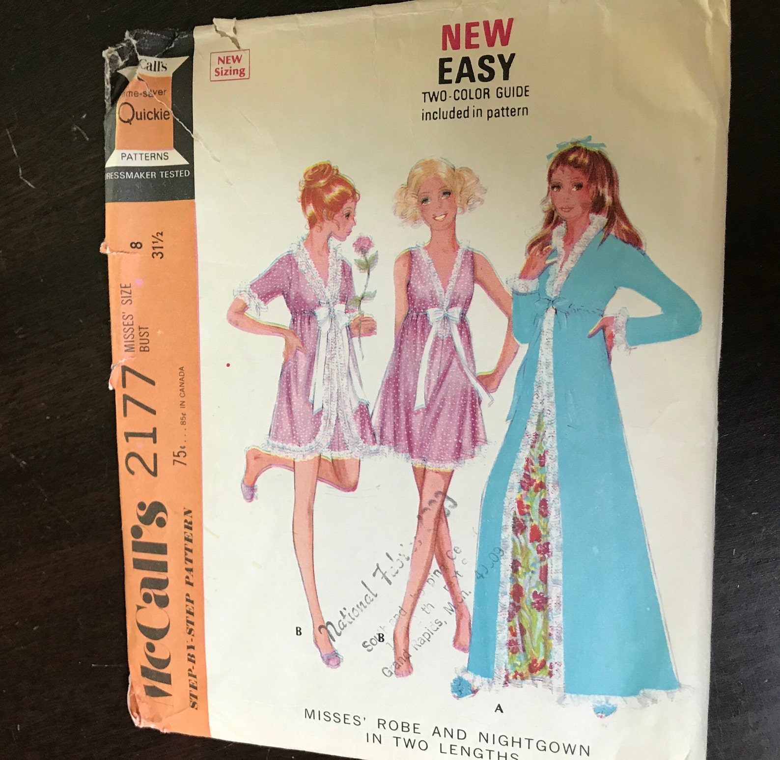 Robe Nightgown Sewing Pattern Misses Empire Robe Nightgown | Etsy