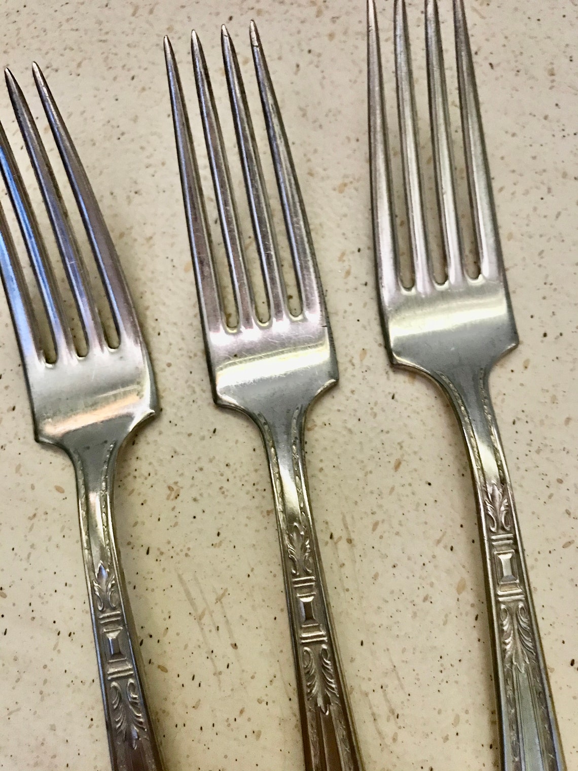 3 Florence Forks National Silver Co. Reinforced Silver Plate Flatware 3 ...