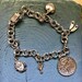 ROC Sterling Charm Bracelet Signed Sterling Silver 5 Starter Charms ...