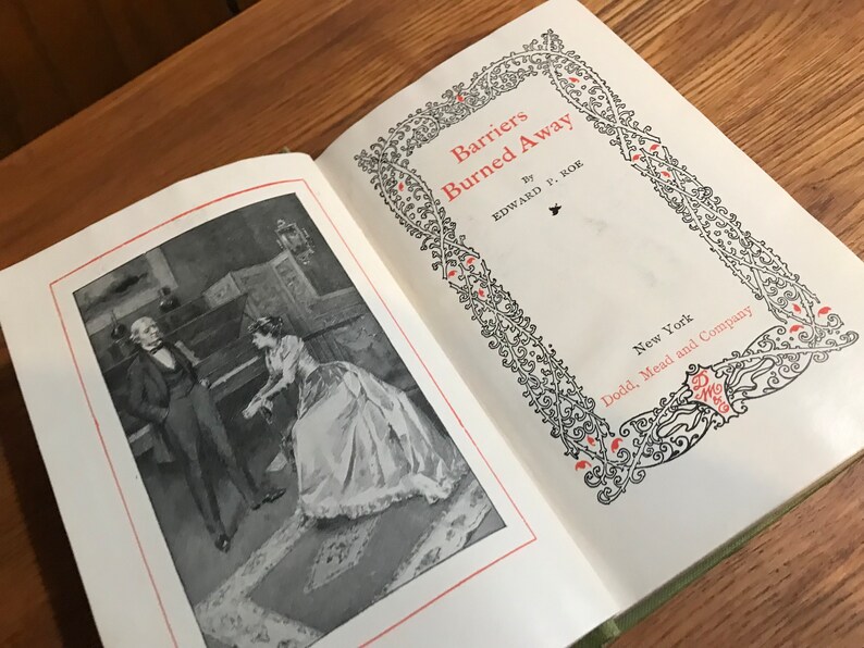 Antique Book Barriers Burned Away by Edward Payson Roe Green - Etsy