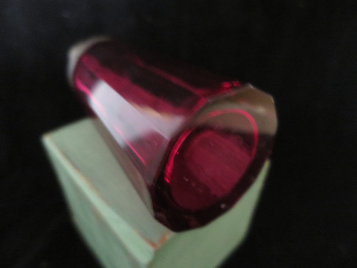 Cranberry Glass Sugar Shaker Victorian Era Powdered Sugar | Etsy