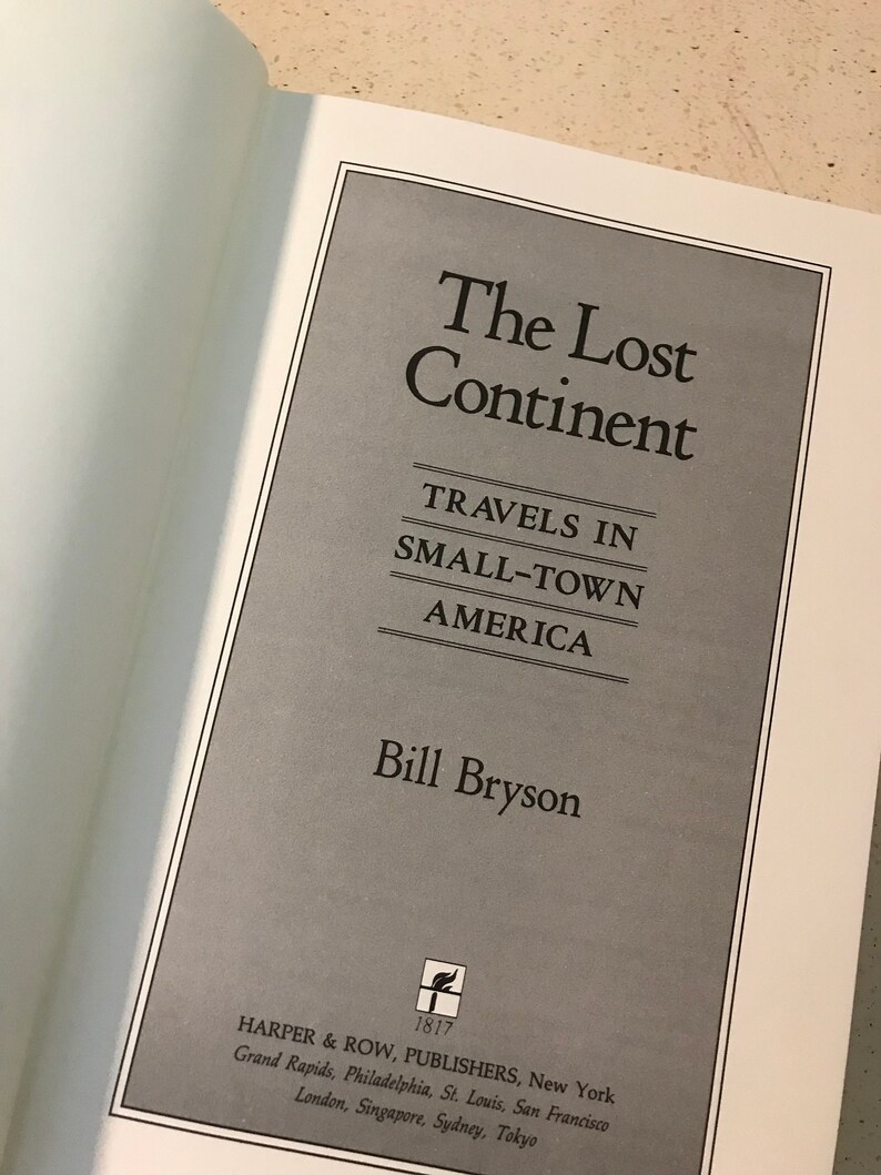 Bill Bryson Book the Lost Continent Travels in Small Town America ...