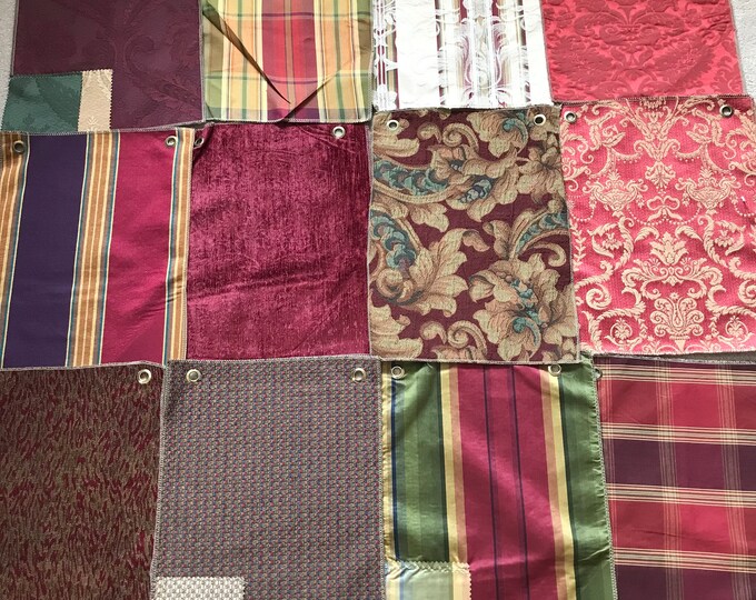 12 NOS Designer Fabric Samples Woodmark 12 Discontinued Swatches 17 x ...