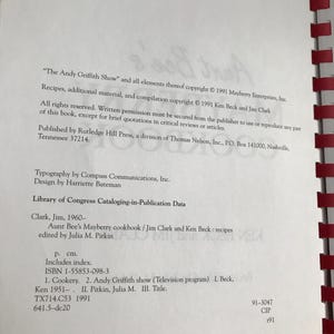 Aunt Bee's Mayberry Cookbook Home Style Cooking Best Loved Cookbook ...