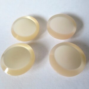 Peach Moon Glow Buttons Set of 8 Plastic Round Beveled Edge - Etsy