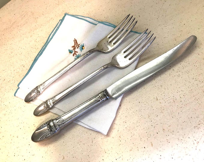 First Love Silver Plate Knife, 2 Forks International Silver 1847 Rogers ...
