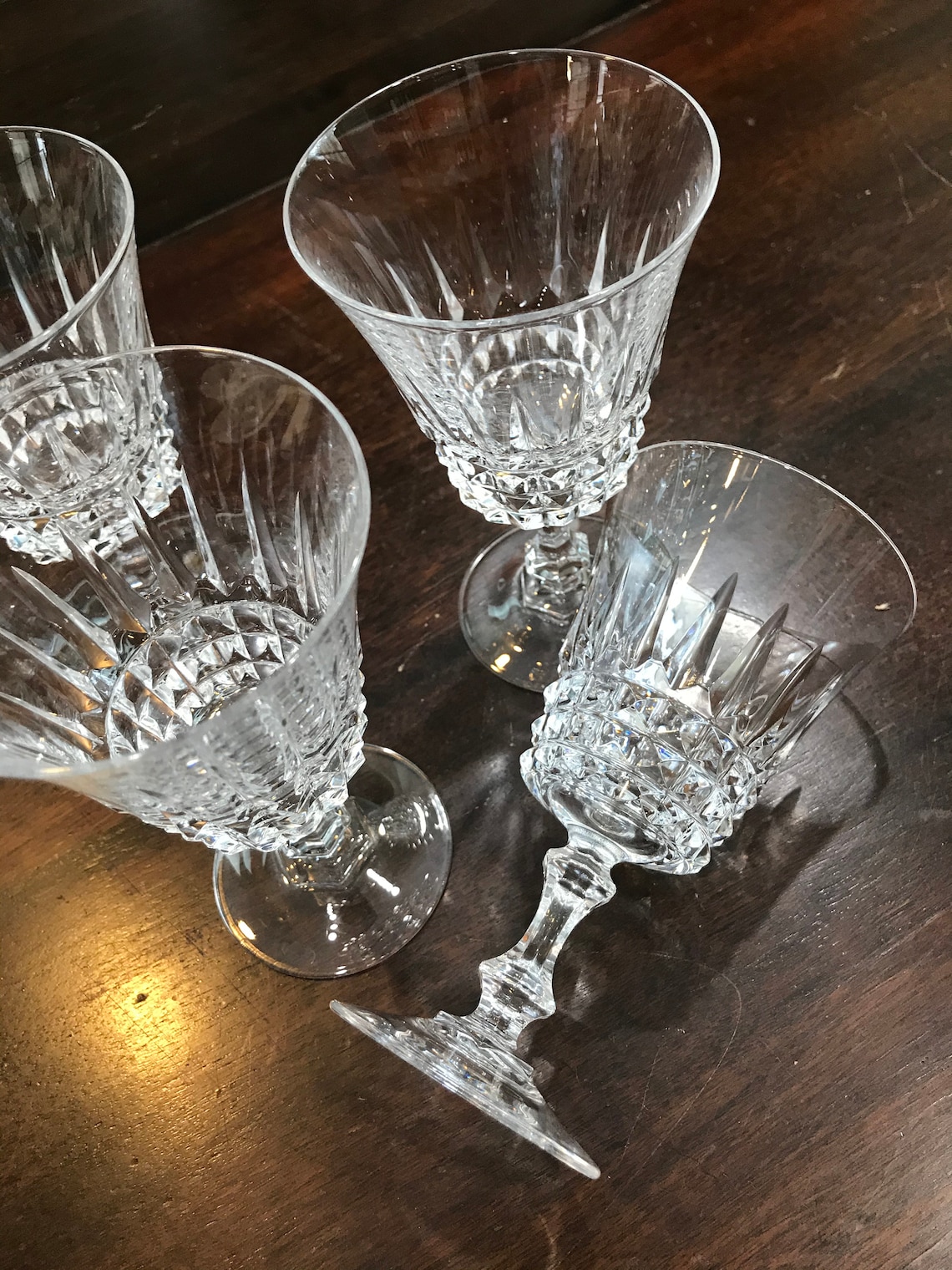 4 Lenox Crystal Stemware Wine Glasses Wine Goblets Vintage | Etsy