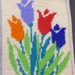 Tulips Needlepoint Completed 5 X 7 Inches Red Blue Green - Etsy