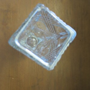 Fostoria Glass Vase for Avon Square Contemporary Cross Hatch Pattern ...