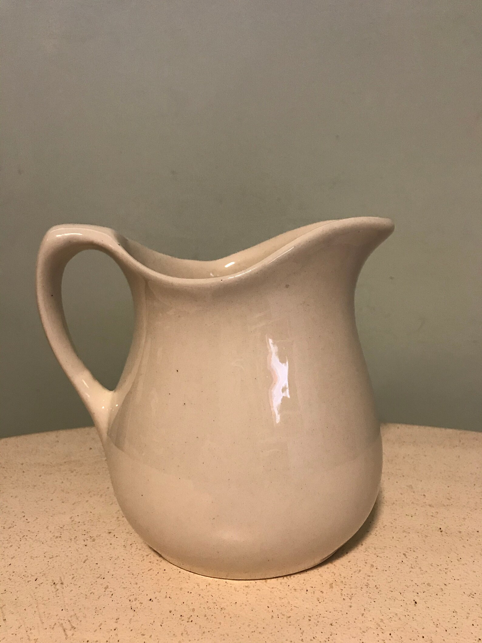 White Ironstone Pitcher 28 Oz. Vintage Serving Pitcher Classic ...