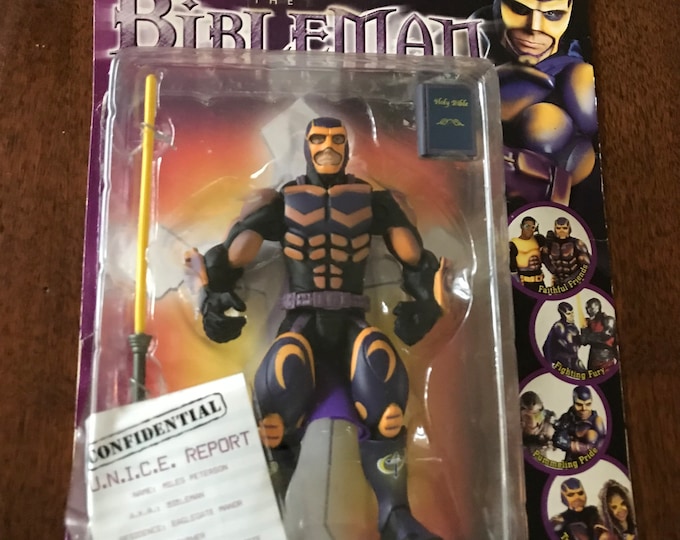 Bibleman Action Figure Aka Miles Peterson W/ Sword, Bible Vintage 2001 ...