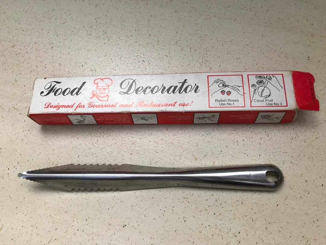 Food Decorator Fancy Cutter Stainless Steel V Knife Vintage 1970s ...