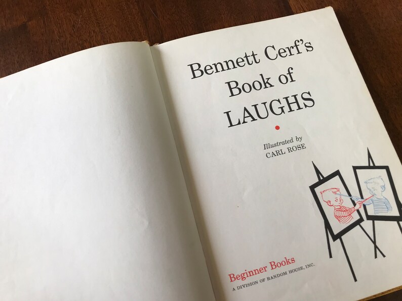 Bennet Cerf's Book of Laughs Carl Rose Cartoon Drawings Hard Cover ...