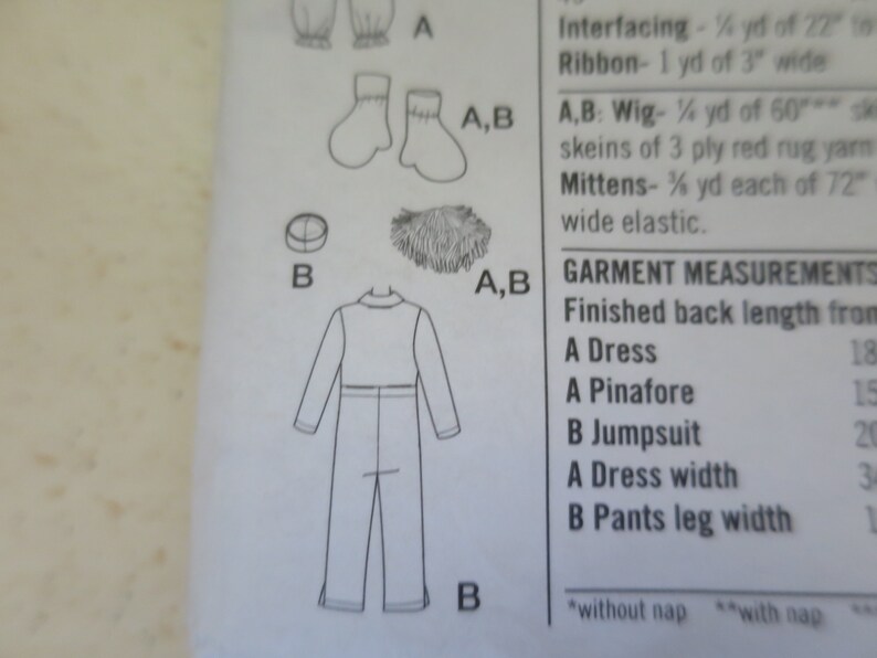 Raggedy Ann Andy Costume Pattern Sizes 1/2 1 and 2 Full - Etsy