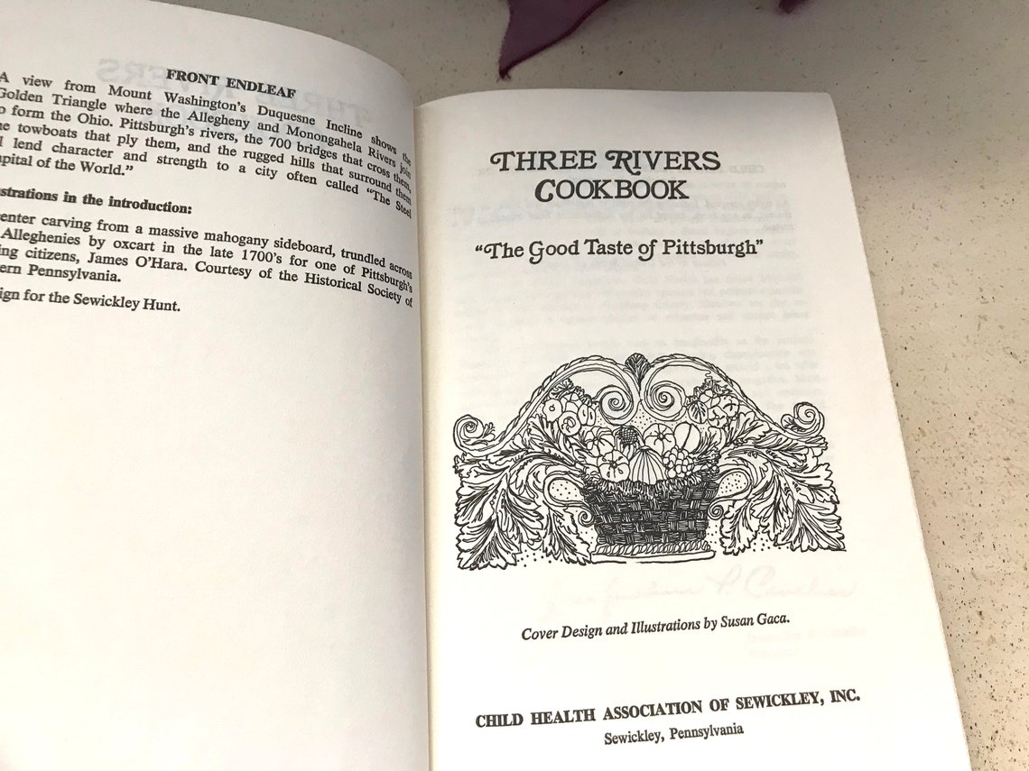 Three Rivers Cookbook Pittsburg PA Recipes Vintage 1973 Early - Etsy