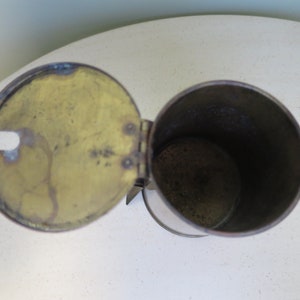 Mayflower Brass Container Craftsman Fire Starter W/ Hinged Lid Handle W ...