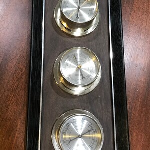 Springfield Wall Weather Station 3 Gauges Thermometer Barometer ...