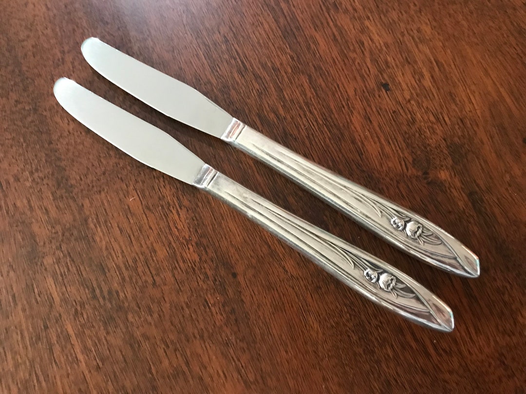1956 Tulip Silver Plate 2 Grille Knives International Silver "tulip ...