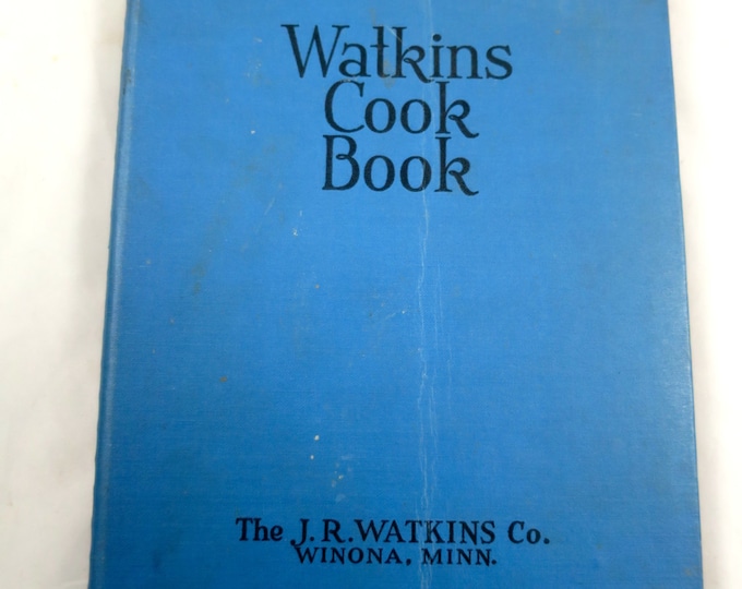 J.R. Watkins Cookbook 1938 Winona Minne. Spiral Bound Blue Cover ...
