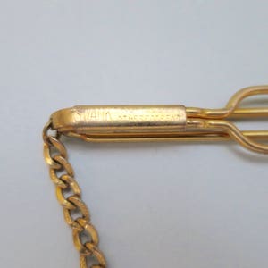 Swank Tie Clip Gold Finish Hanging Chain Vintage Art Deco Tie - Etsy