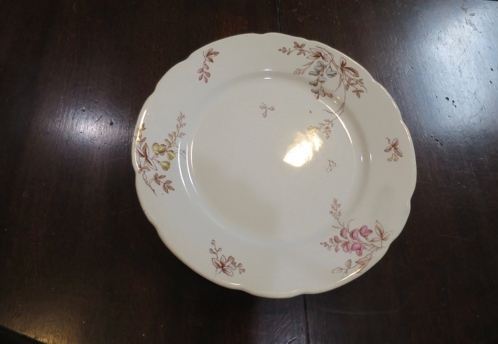 2 John Edwards Ironstone Plates Luxemburg Sweet Peas Antique | Etsy