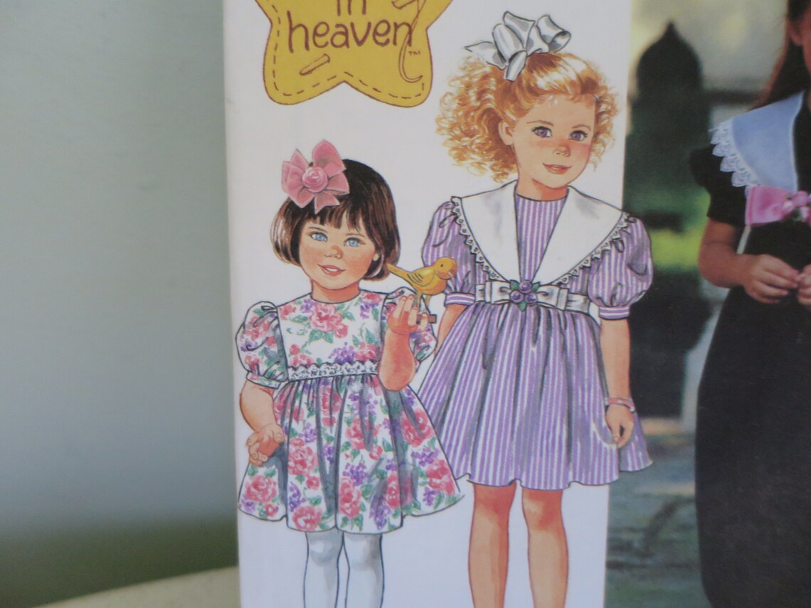 Girls Dress/jumpsuit Pattern Detachable Collar W/ Ribbon Belt | Etsy