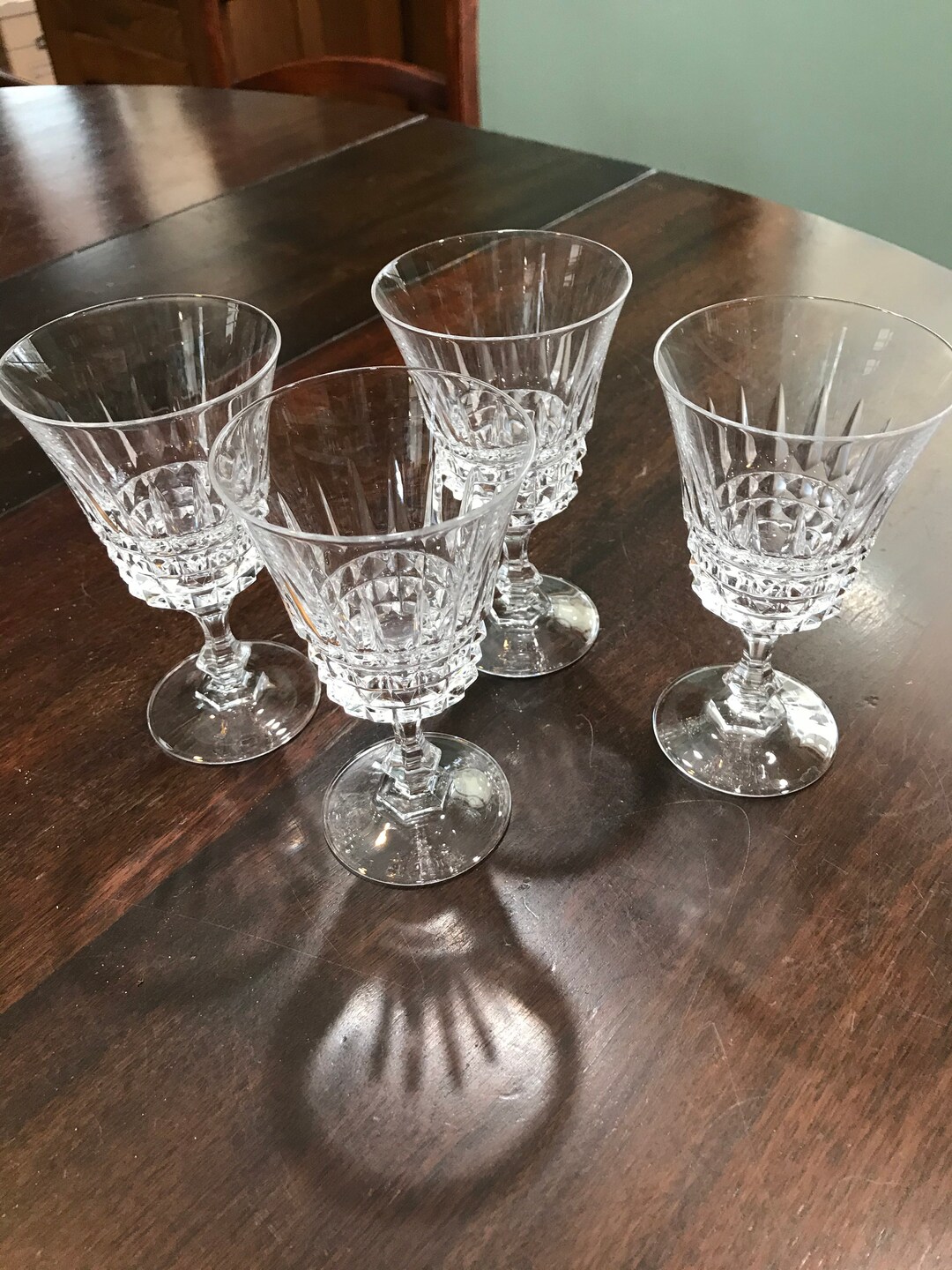 Vintage Lenox Crystal Wine Goblets, 1950s Barware Set of 4 - Etsy