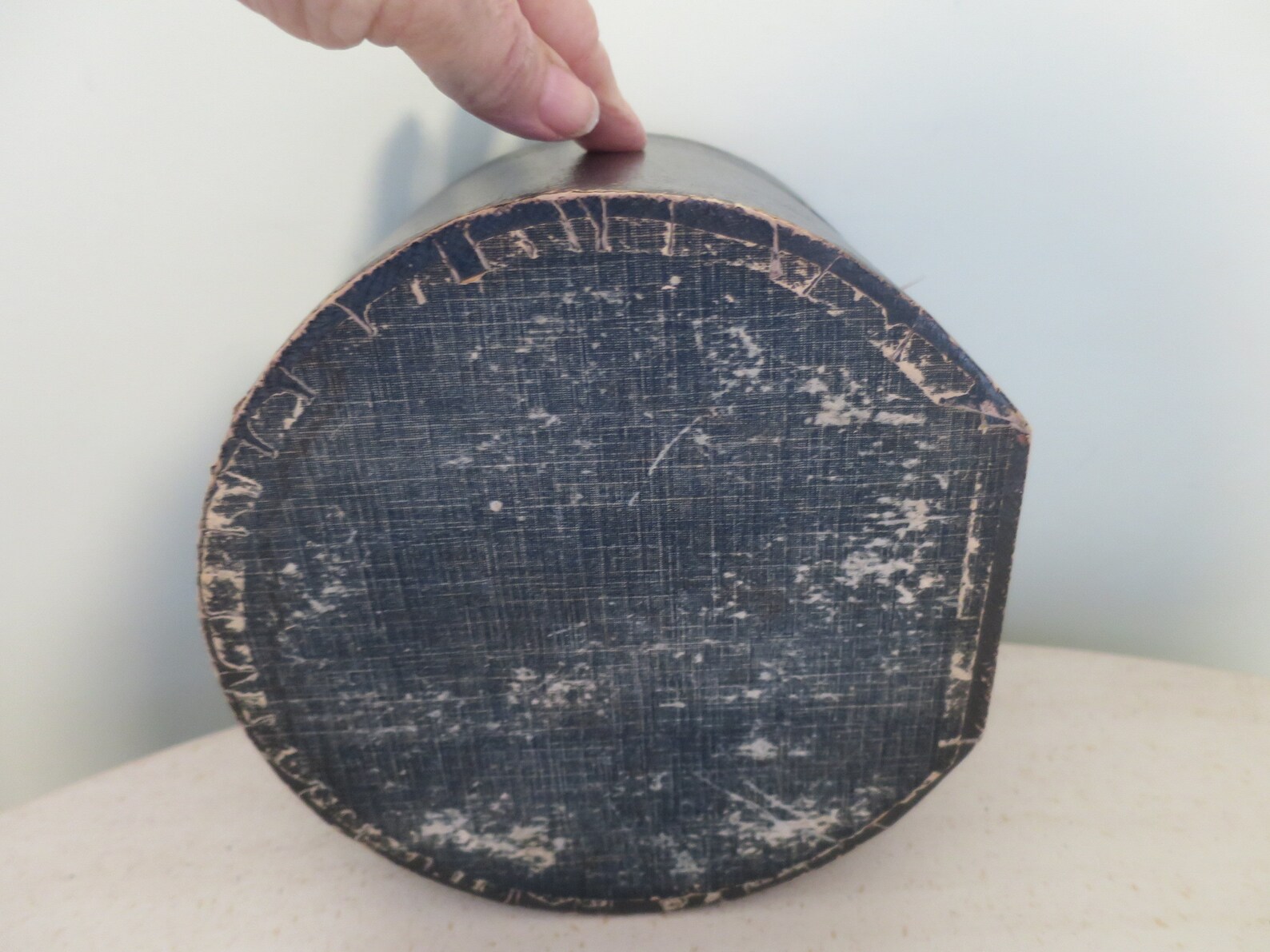 Antique Collar Box Victorian Black Cardboard Domed Round Box - Etsy