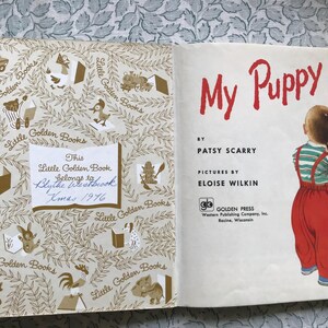 My Puppy Book Preschool Book Read A Loud Word Book by Patsy Scarry ...