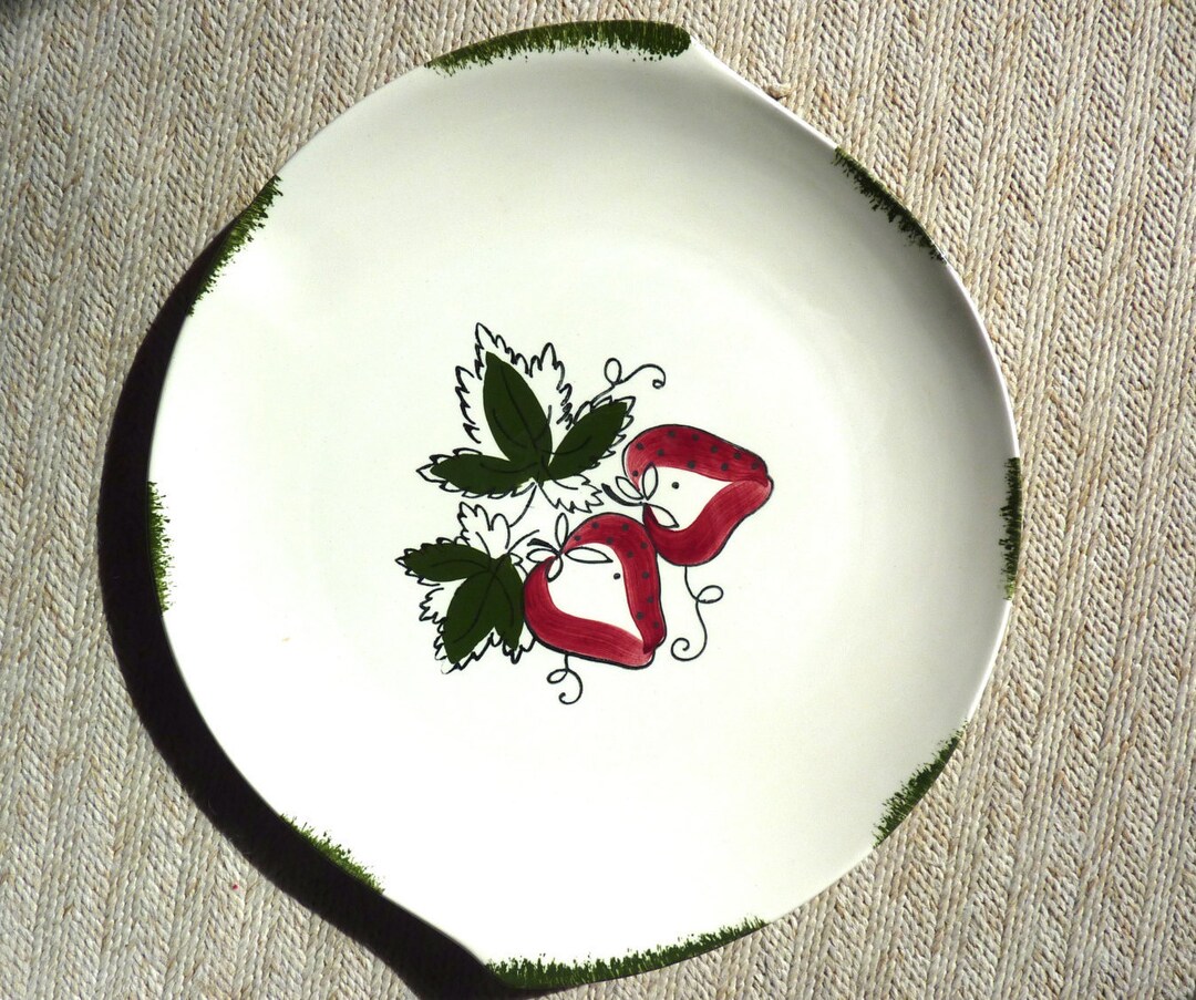 Strawberry Platter Blue Ridge China Tableware Southern Potteries Red ...