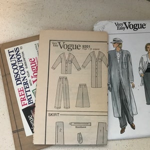 Vogue Duster Coat, Jacket, Skirt/pants Pattern Oversize Jackets ...