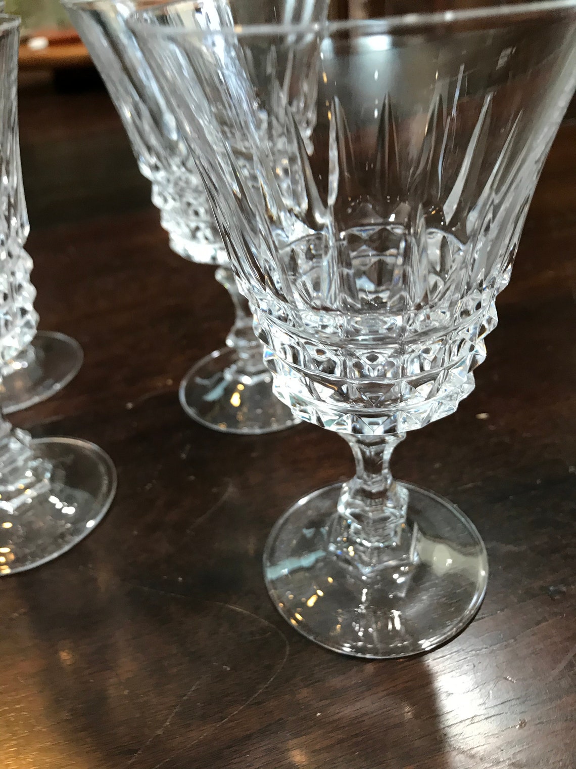 4 Lenox Crystal Stemware Wine Glasses Wine Goblets Vintage | Etsy