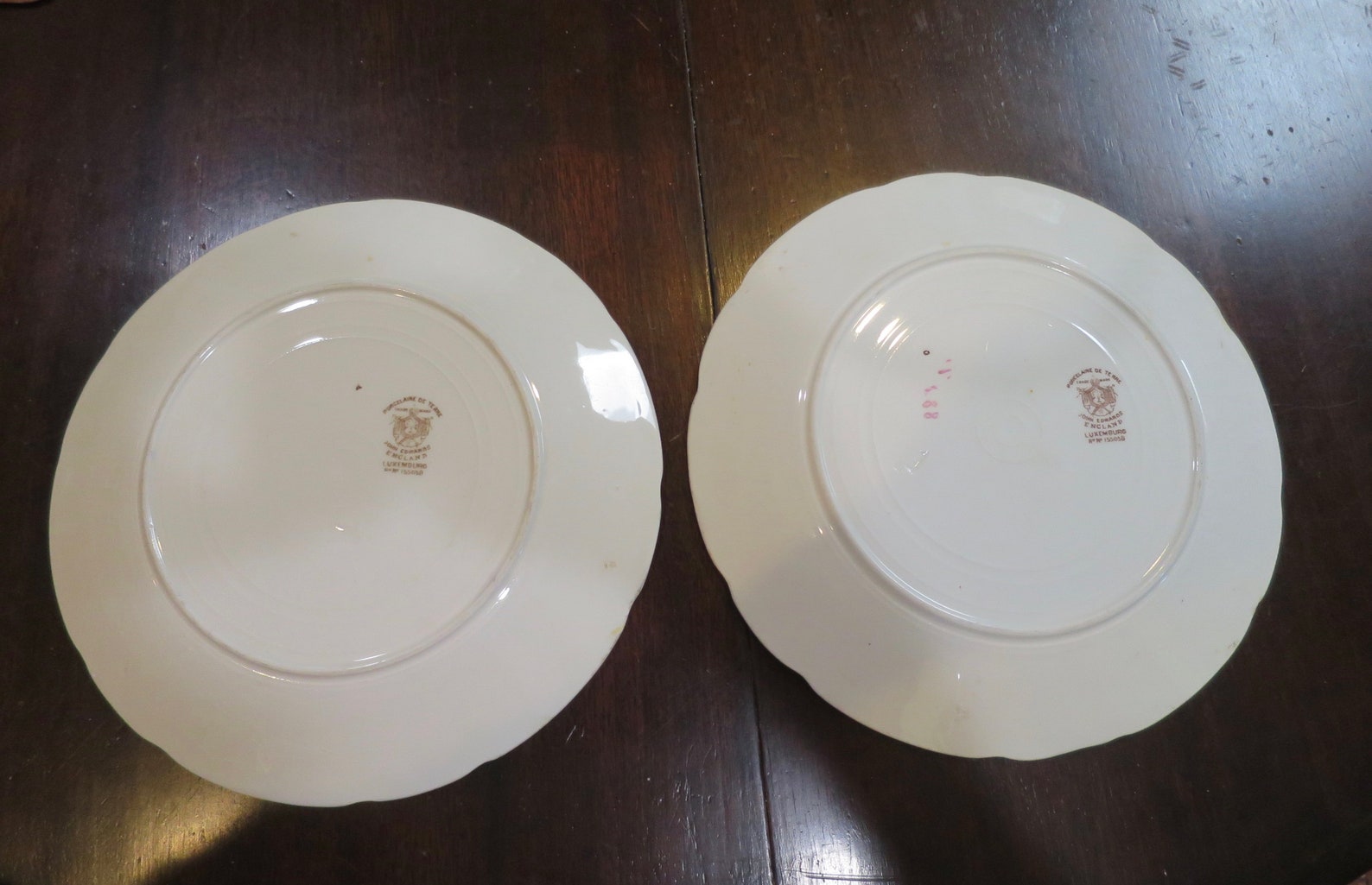 2 John Edwards Ironstone Plates Luxemburg Sweet Peas Antique | Etsy