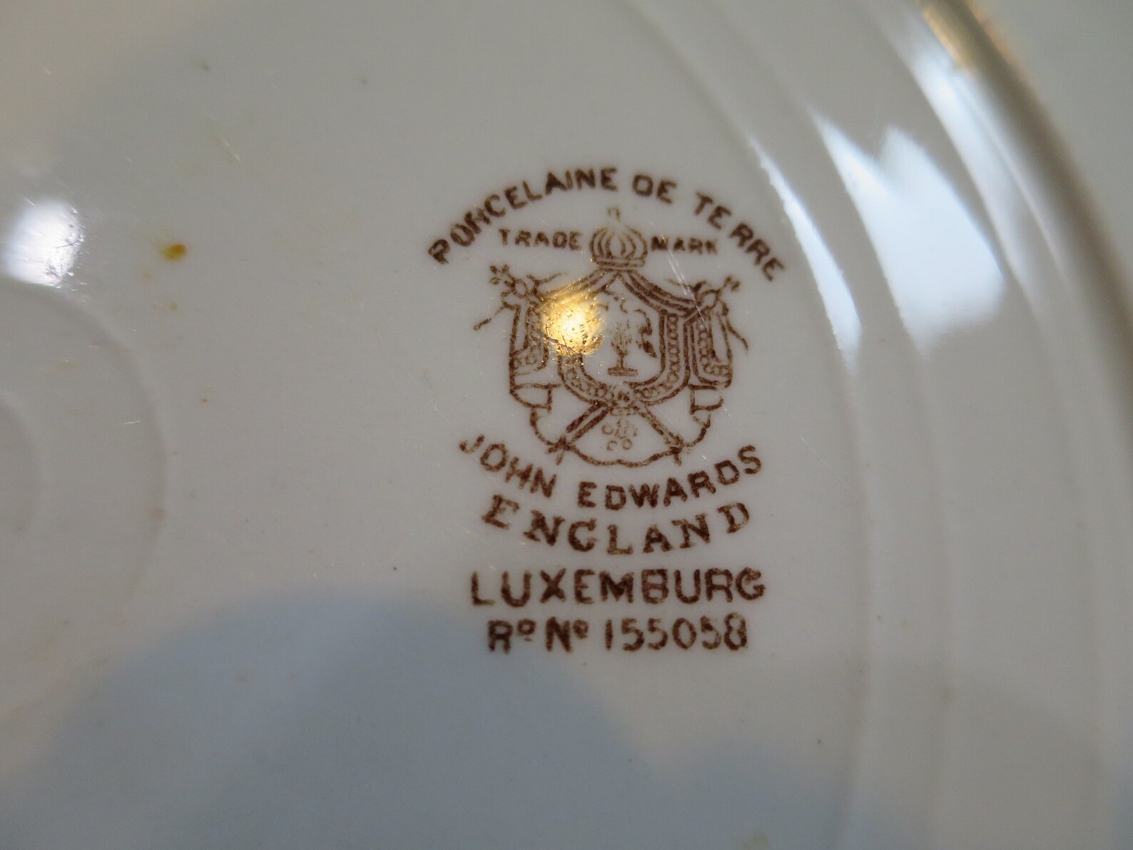 2 John Edwards Ironstone Plates Luxemburg Sweet Peas Antique | Etsy