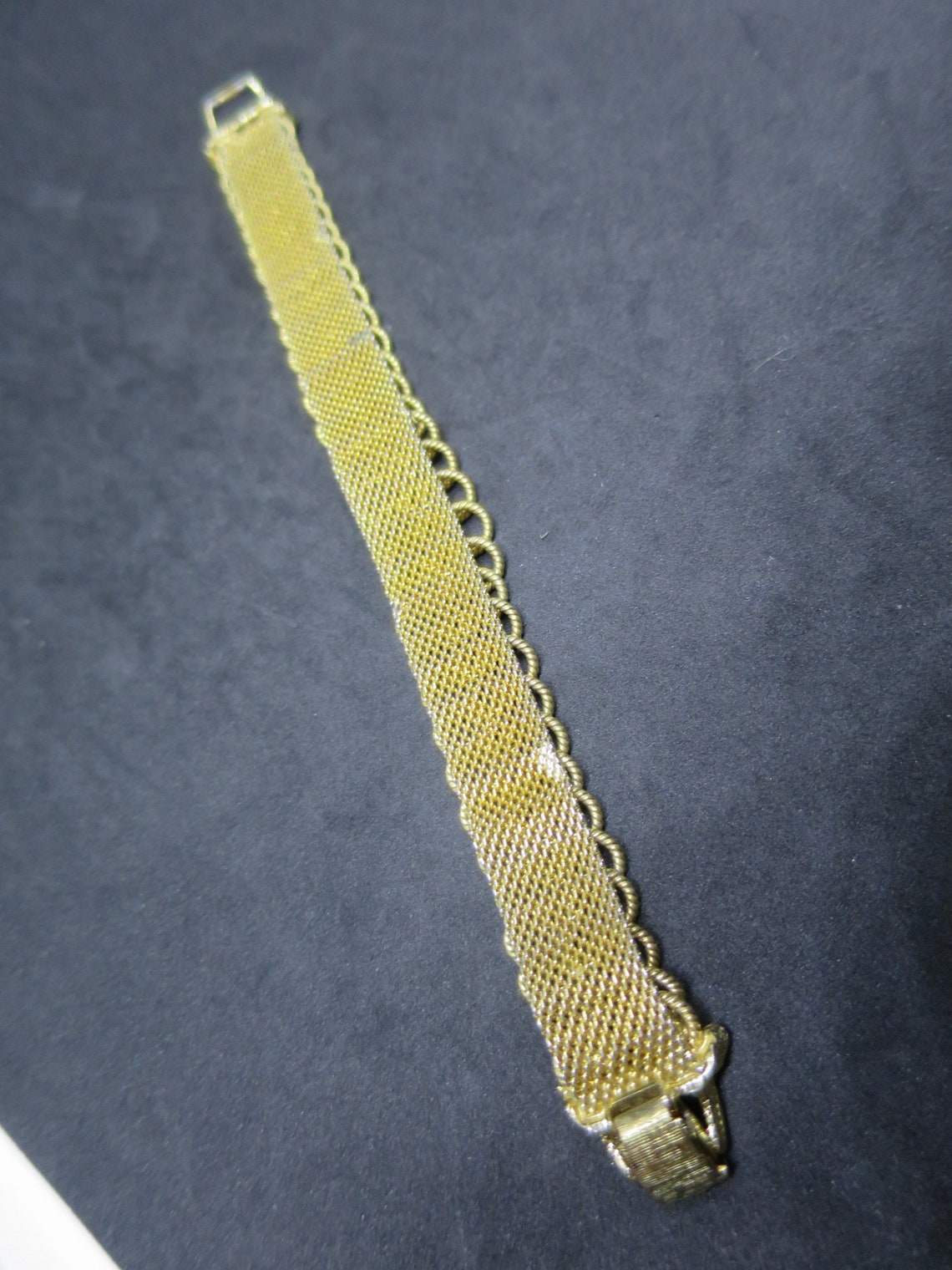 Goldette Gold Mesh Bracelet Gold Tone Finish Woven Mesh | Etsy