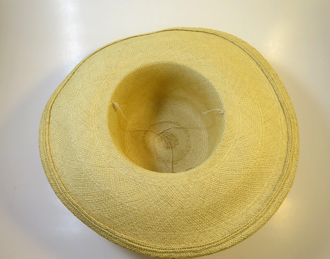 Panama Hat Wide Brim Ribbon Band Trim Hand Woven Stitched Edge - Etsy