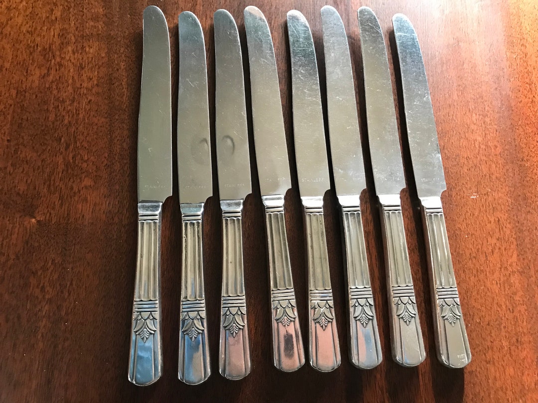 Court Pattern 2 Pc. Dinner Knife International Silver Art Deco Pattern ...