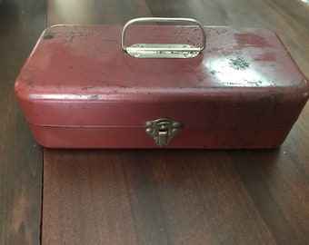 Old Metal Tool Box - Etsy