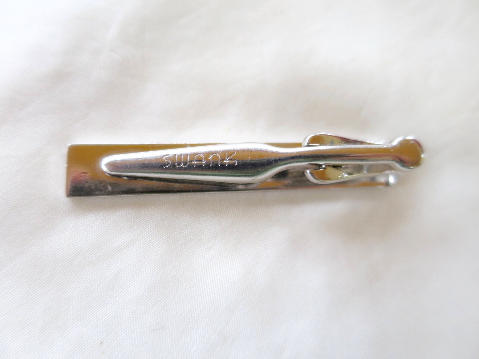 Swank Silver Tie Clip 3 Teardrop Details Small Tie Clip on Mid - Etsy
