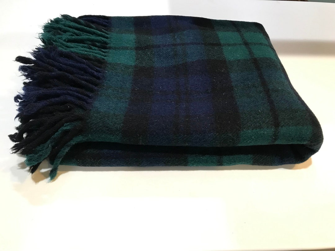Blackwatch Tartan Stadium Blanket Pendleton Brand Woven Plaid Wool ...