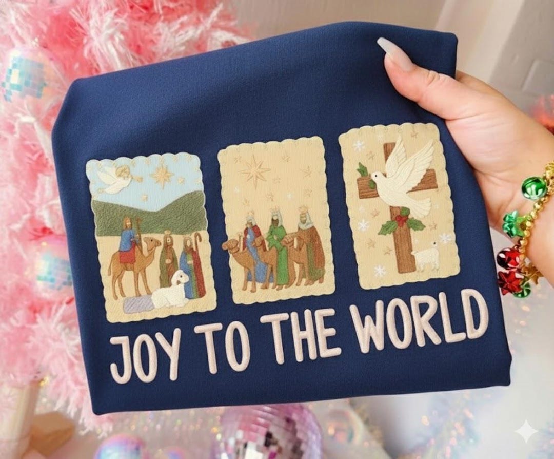 Christian Christmas Nativity Scene PNG: Joy to the World (digital ...