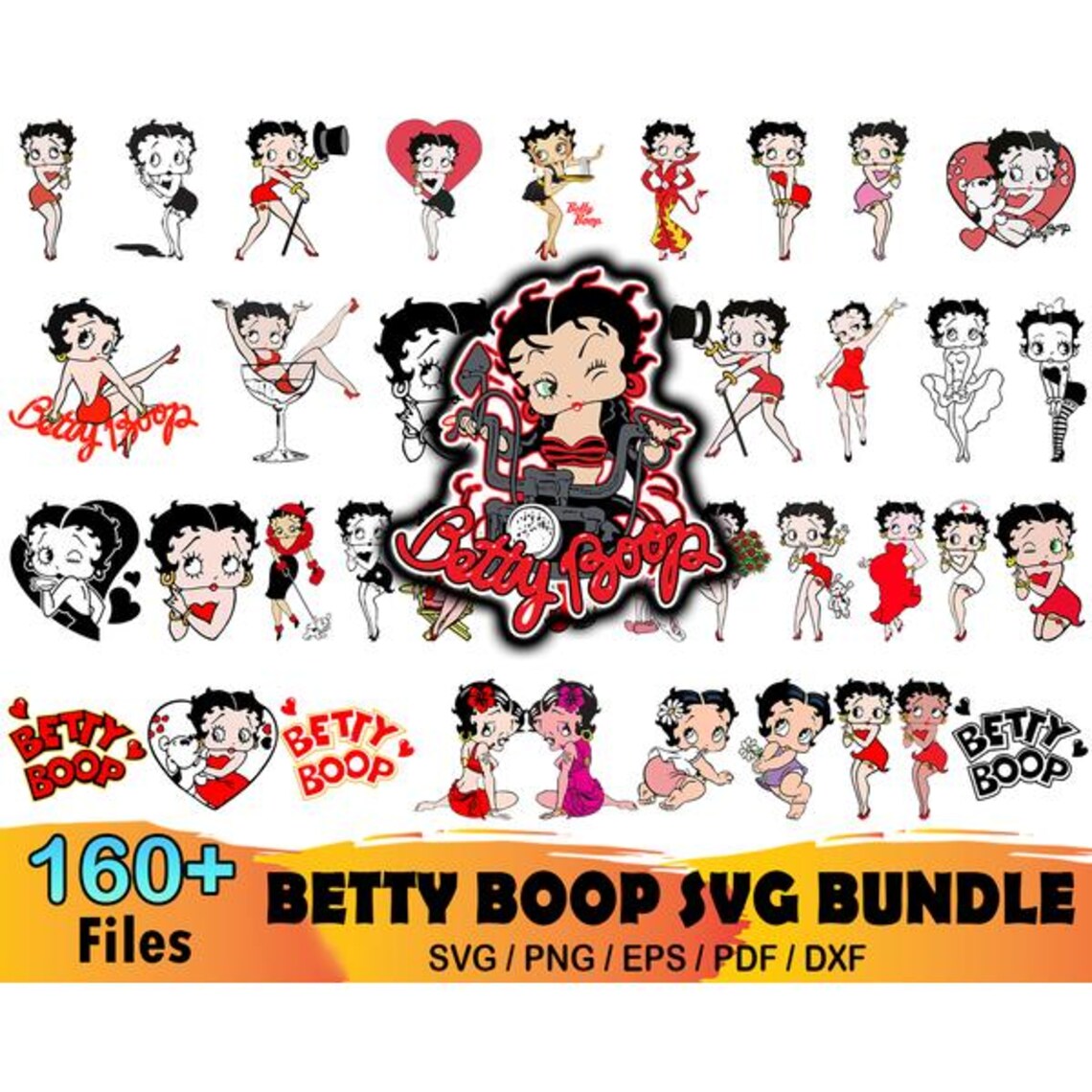Betty Boop Svg Bundle, Betty Boop Vector, Betty Boop Clipart - Etsy