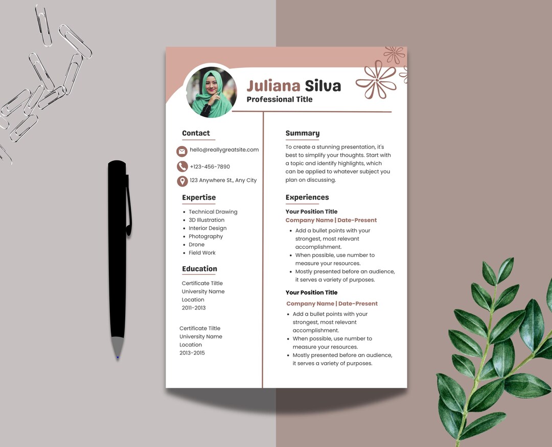 Cover Letter and References Template | Editable Job Application ...