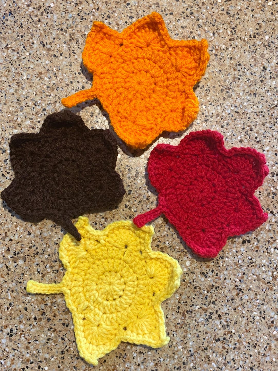 Crochet Leaf Coasters - Fall Decor - Etsy