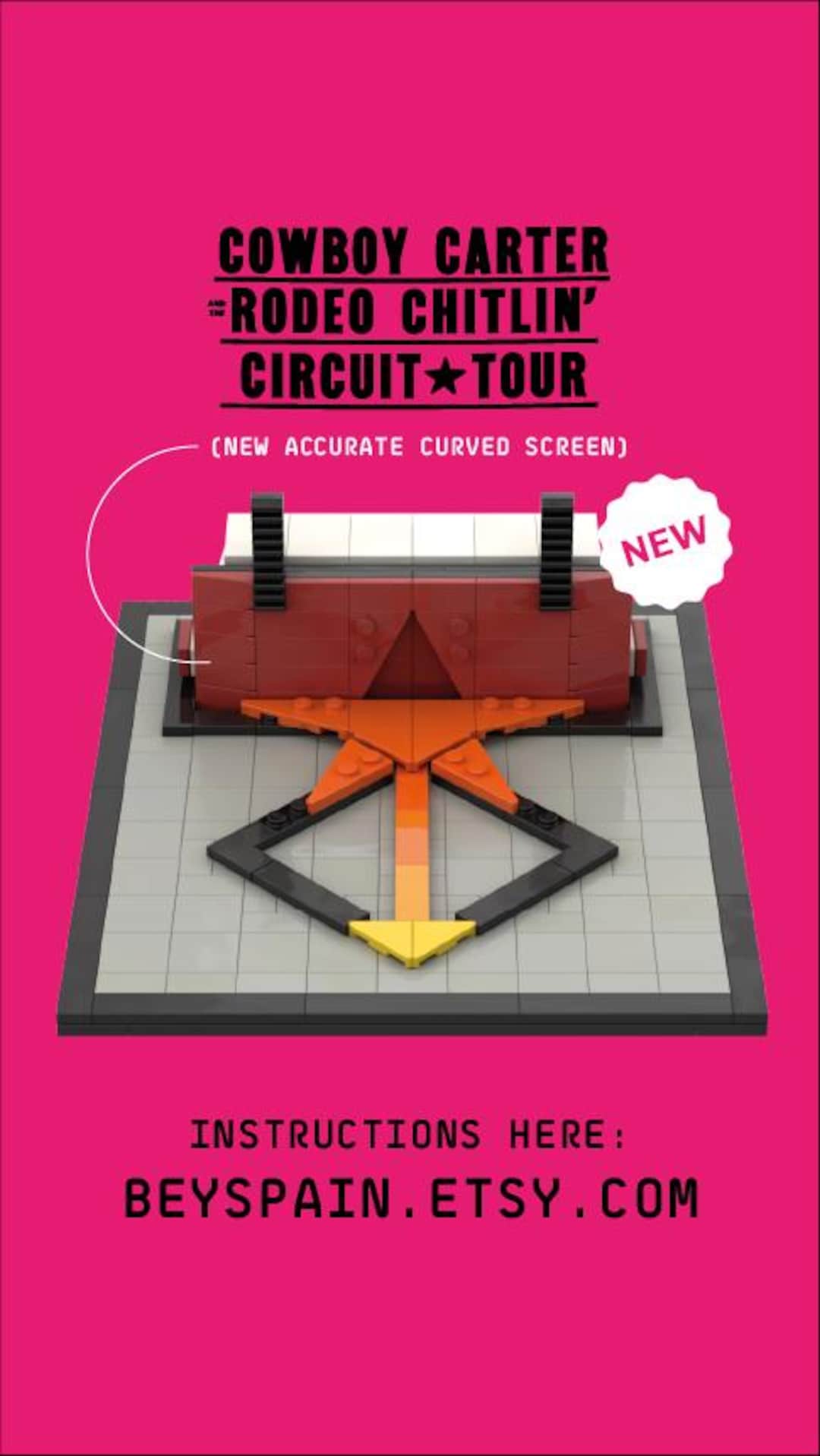 NEW Cowboy Carter Tour Stage (INSTRUCTIONS). Now With Curved Screen. - Etsy