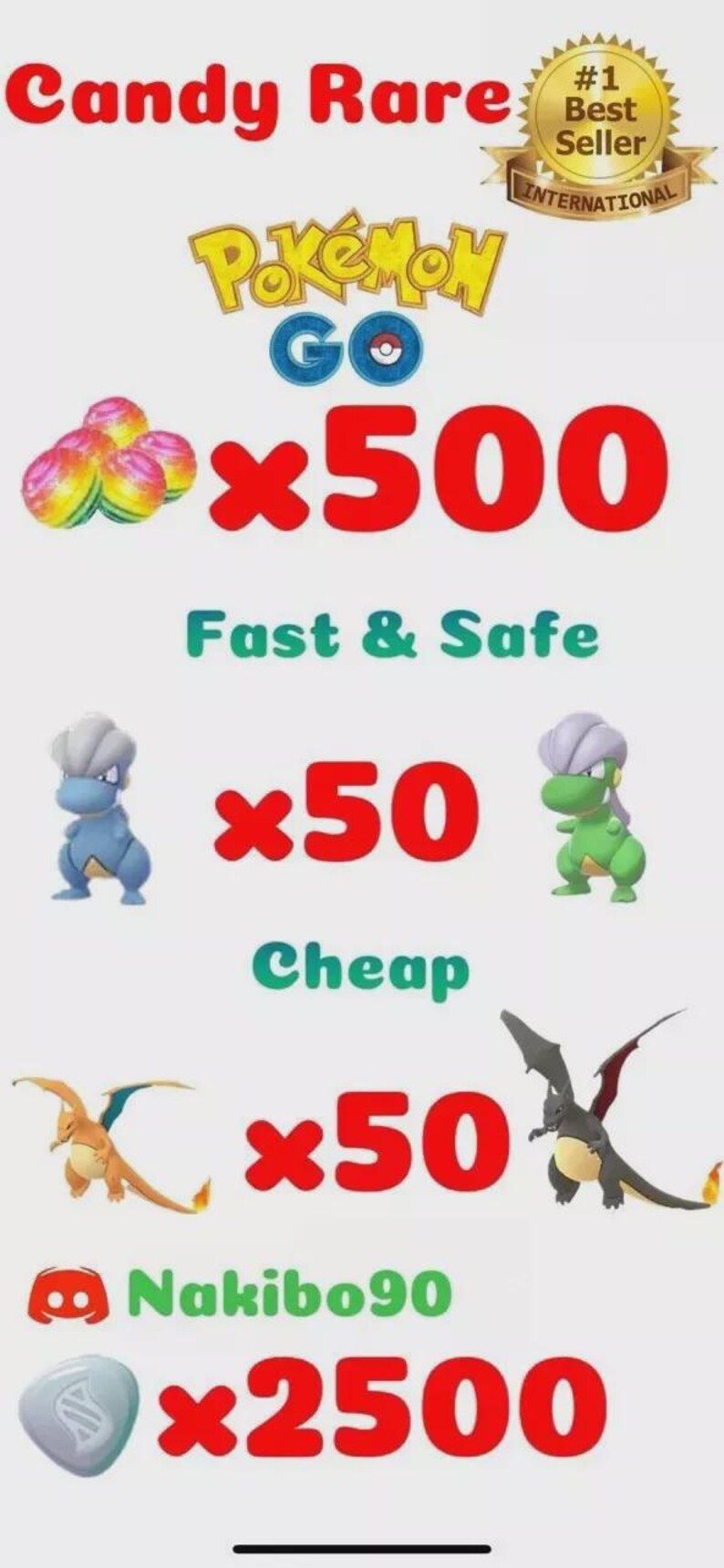 Pokemon Go Rare Candy 500x in Just 24-48hrs - NO Login Required - Free ...